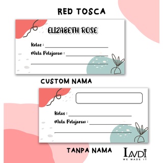 Jual Sticker Buku Pelajaran Custom Pakai Nama Aesthetic / Custom Book ...