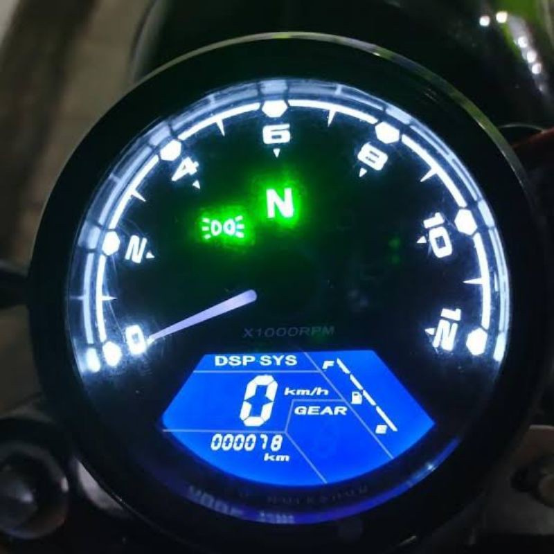 Jual SPEEDOMETER DIGITAL KILOMETER RPM AMPER BENSIN MODEL BABON PLUS ...