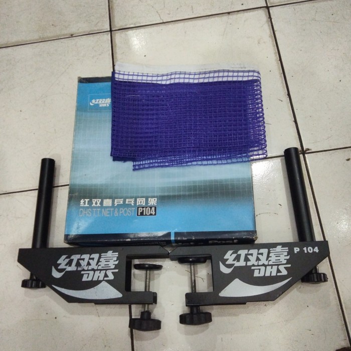 Jual net dan tiang tenis meja pingpong original DHS P104 | Shopee Indonesia