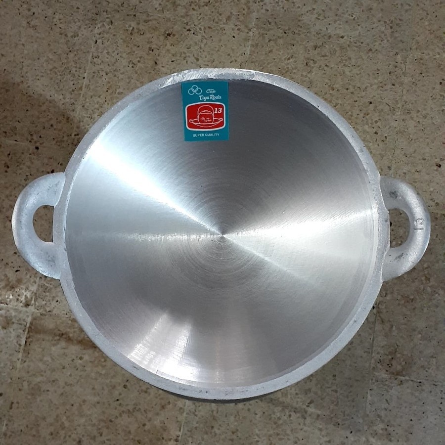 Jual Wajan Kuali Alumunium Ceper - Penggorengan No 13 Cap Tiga Roda No ...