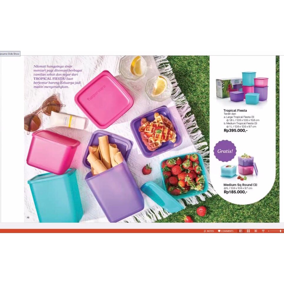 Jual Tupperware Tropical Fiesta (toples / tempat makanan / snack ...