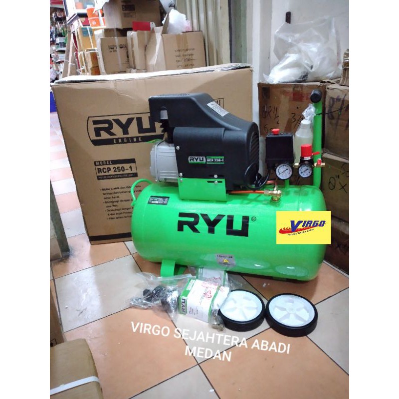 Jual RYU RCP250-1 MESIN KOMPRESOR COMPRESSOR 50 LITER 2.5 HP RCP 250-1 | Shopee Indonesia