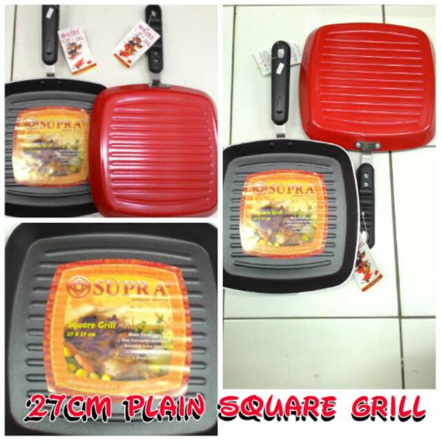 Jual Pan segi / Pan Kotak / Rosemary Plain Square Grill 27cm/Pan Bakar ...