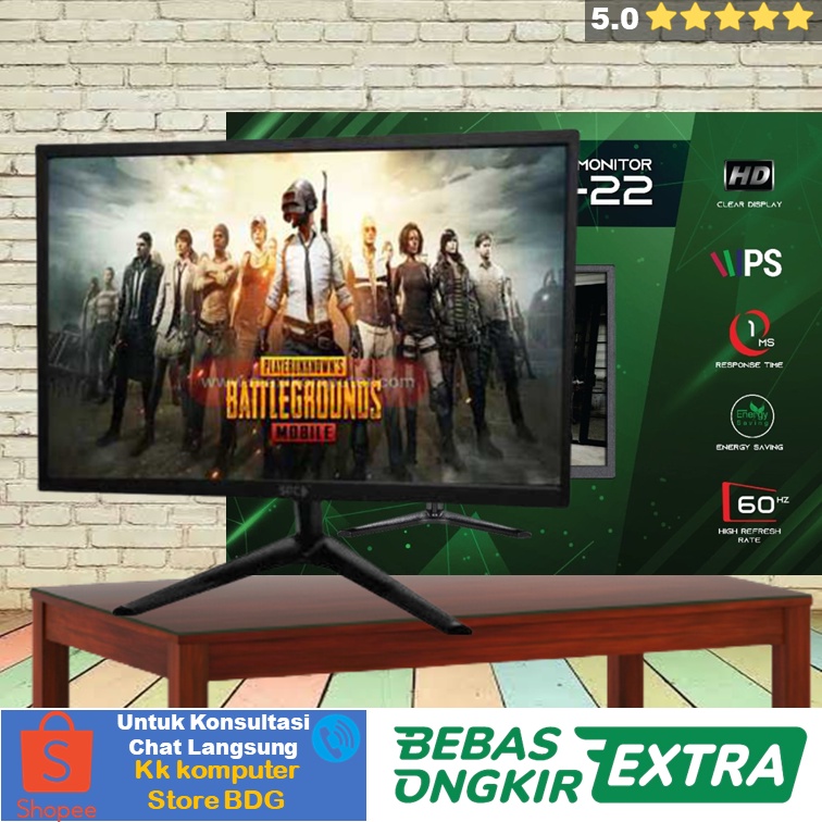 Jual MONITOR LED SPC 22 INC 22" IPS FHD MONITOR GAMING EDITING DESIGN ...