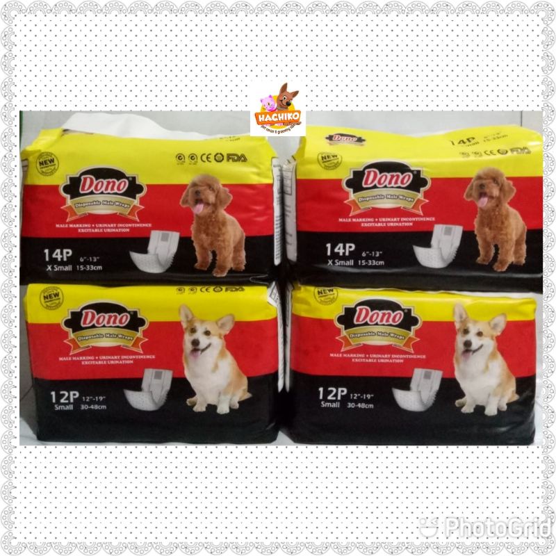 Jual Pampers Anjing Dono ukuran XS & S/Pampers Anjing Jantan (ECER ...