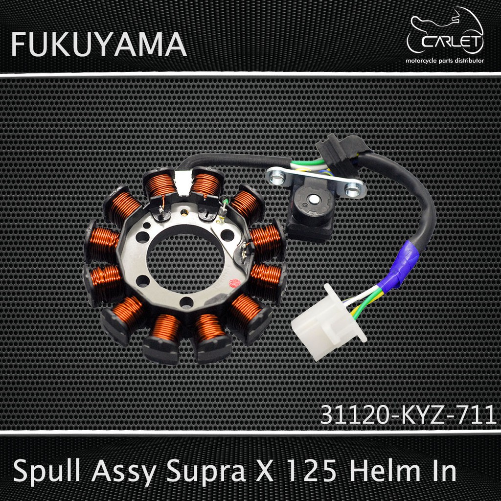 Jual Fukuyama Spool Spull Stator Assy Komplit Supra X 125 Helm In (4 Kabel) | Shopee Indonesia