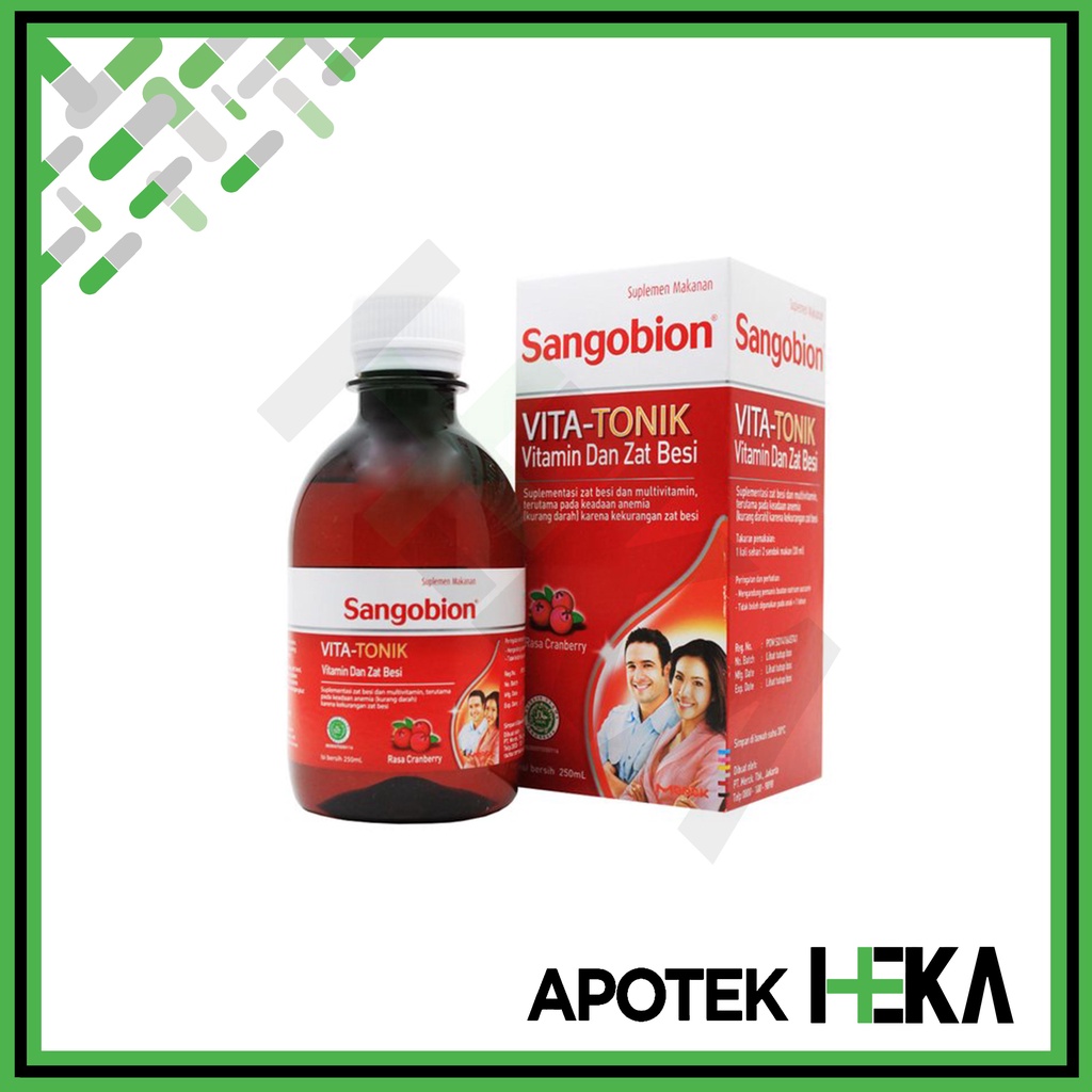 Jual Sangobion Vitatonik 250 ml - Sirup Multivitamin Zat Besi Tambah ...