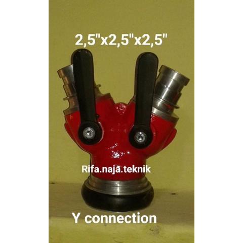 Jual Y connection hydrant 2 handle cabang 3 way pemadam 2,5"x2,5"x2,5 ...