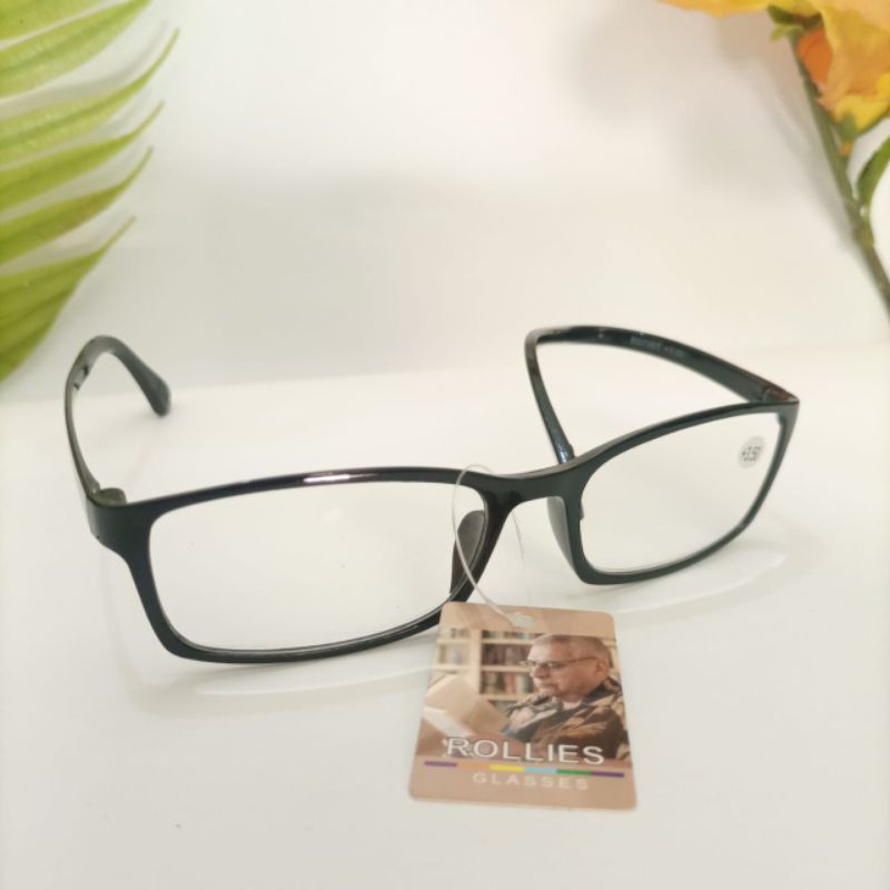 Jual KACAMATA LENSA PLUS KHUSUS BACA JARAK DEKAT FRAME HITAM TANGKAI ...