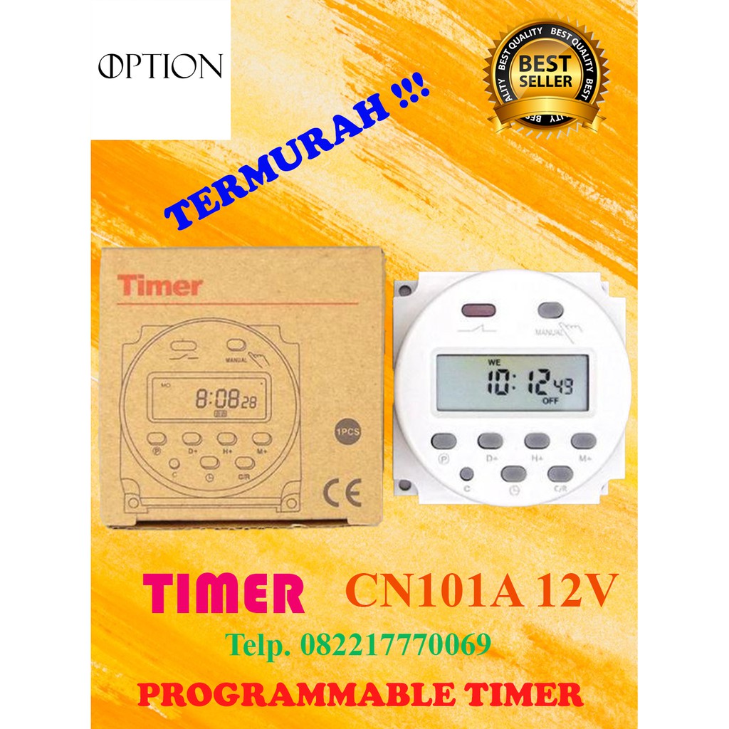Jual Timer CN101A 12V PROGRAMMABLE TIMER DIGITAL BURUNG WALET SWITCH DELAY RELAY Untuk Burung ...