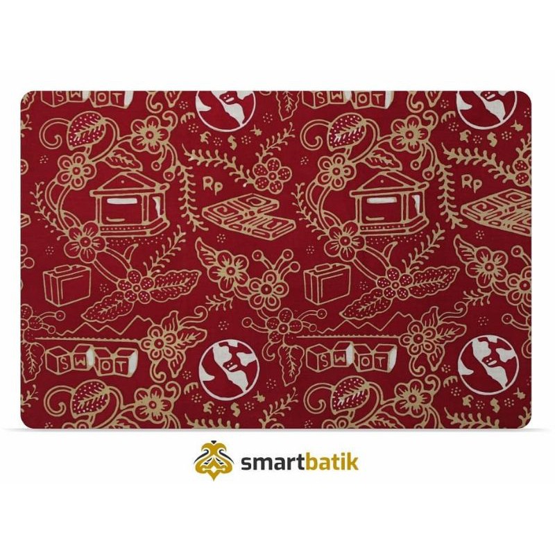 Jual Batik Ekonomi Motif UKM Merah (Tulis Kombinasi Cap) | Shopee Indonesia