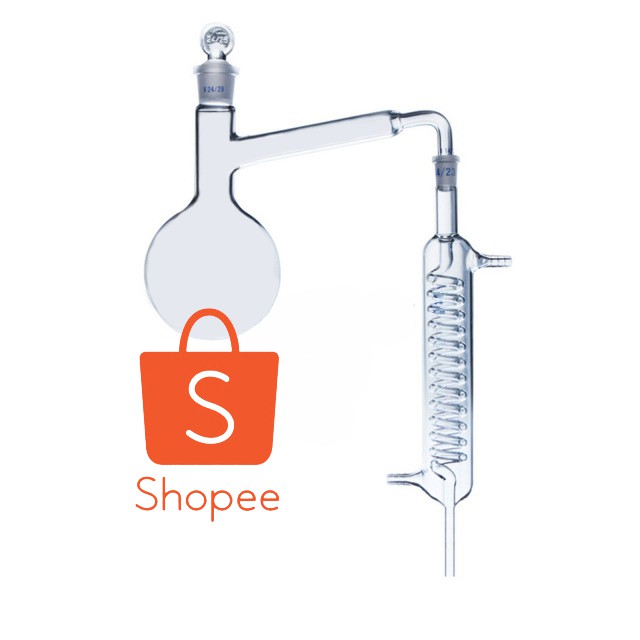 Alat Distilasi 500ml Lengkap kondensor Spiral | Shopee Indonesia