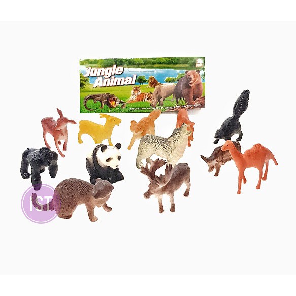 Binatang Mainan Mini Jungle Animal 12 pcs | Shopee Indonesia