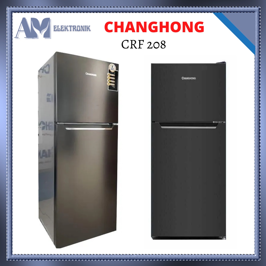 Jual KULKAS CHANGHONG CRF-208 / KULKAS 2 PINTU DEFROST HITAM | Shopee ...