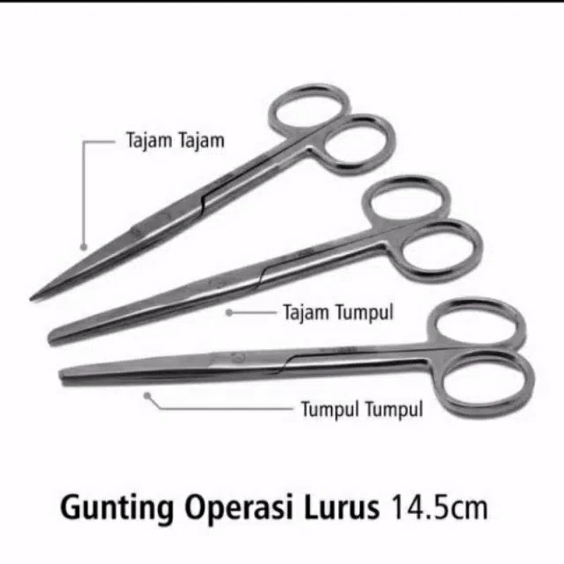 Jual Gunting Operasi Lurus Tajam Tajam , Tajam Tumpul , Tumpul Tumpul ...