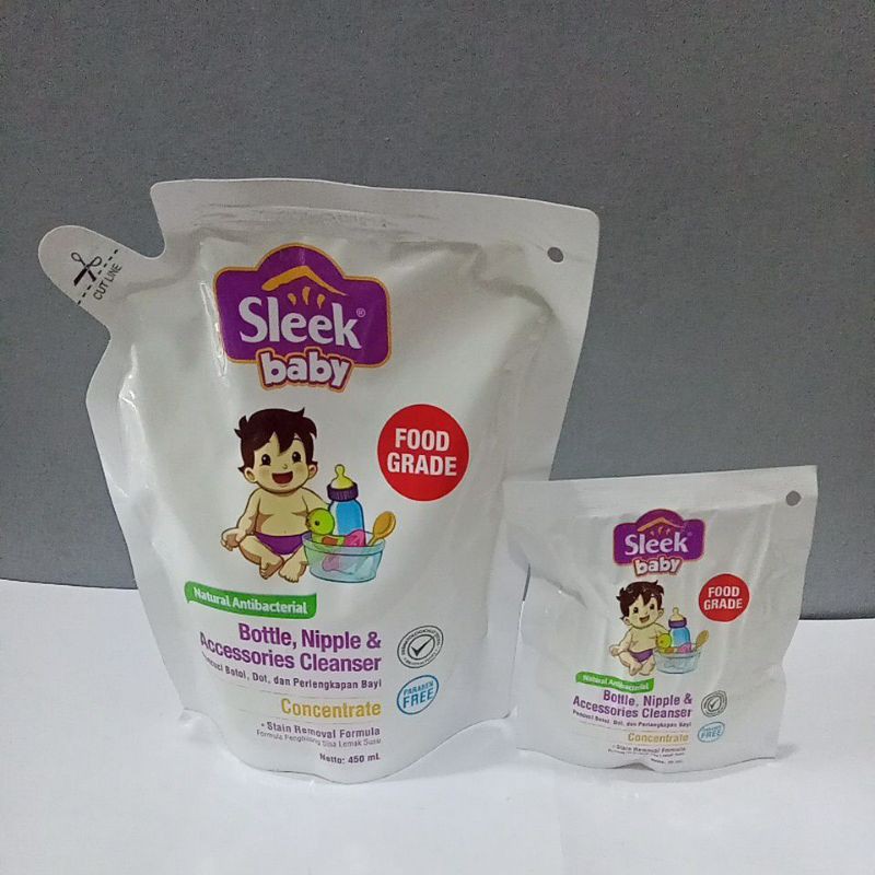 Jual Sleek Baby pembersih botol 450 ml 70 ml | Shopee Indonesia