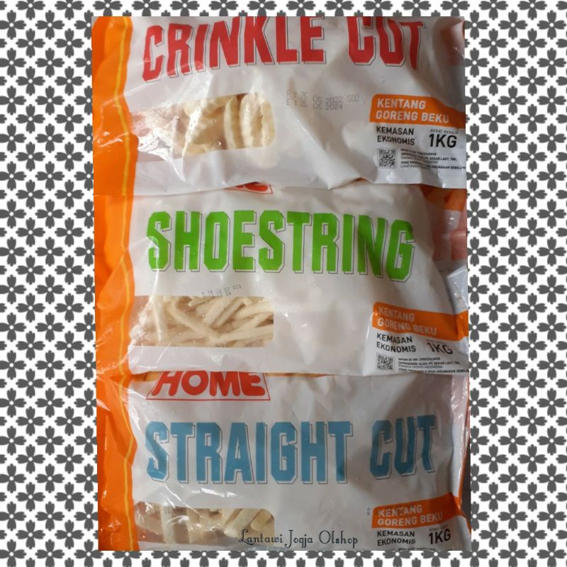 Jual KENTANG BEKU HOME SHOESTRING/ CRINKLE CUT/ STRAIGHT CUT 1 KG ...