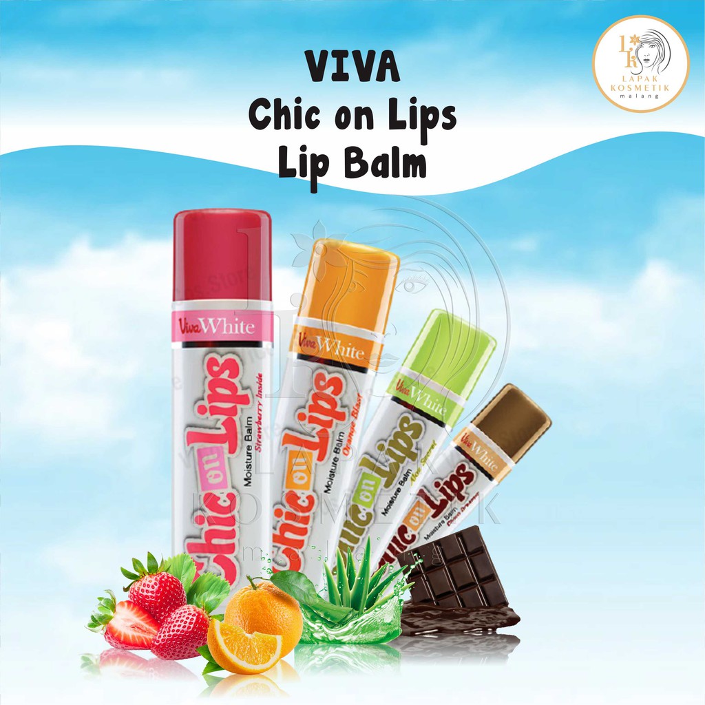 Jual Viva Chic on Lips Lip Balm Pelembab bibir Moisture Jojoba Oil, UV ...
