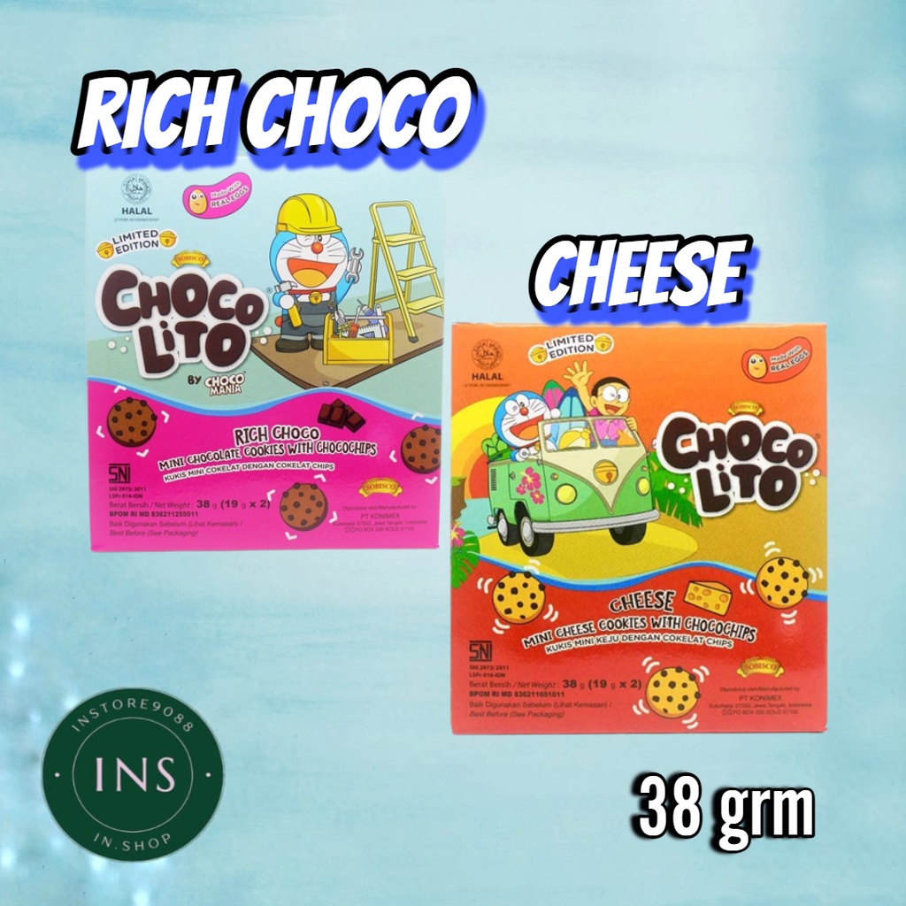 Jual Chocolito Mini Cookies Chocochips cheese Rich Choco 38 gr | Shopee ...