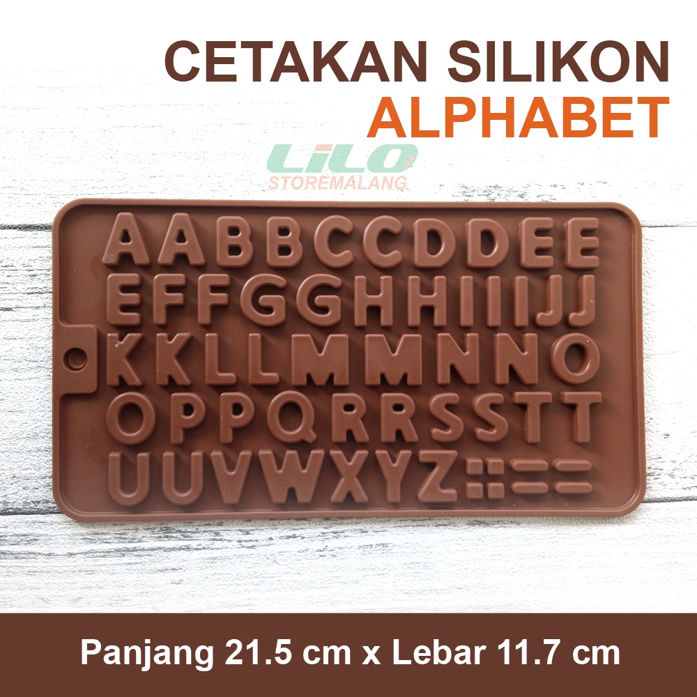 Jual Cetakan Silikon Huruf Alfabet Abjad ABCD Coklat Puding L93 ...