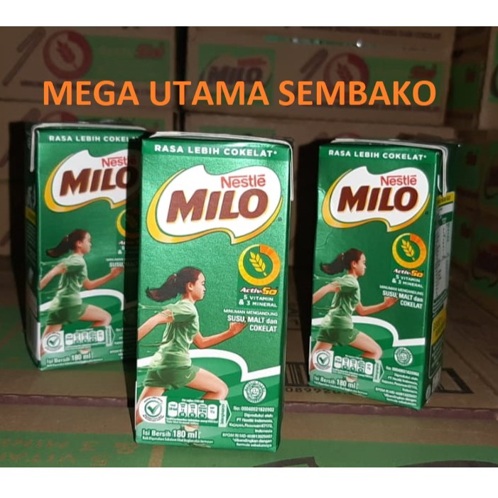 Jual Susu Milo 180 ml Susu UHT Milo 180ml Activ Go 36 pcs per Karton dus | Shopee Indonesia