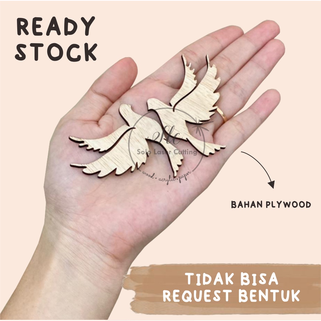 Jual Burung Merpati plywood / Hiasan mahar burung scrapbook UKIRAN KAYU ...