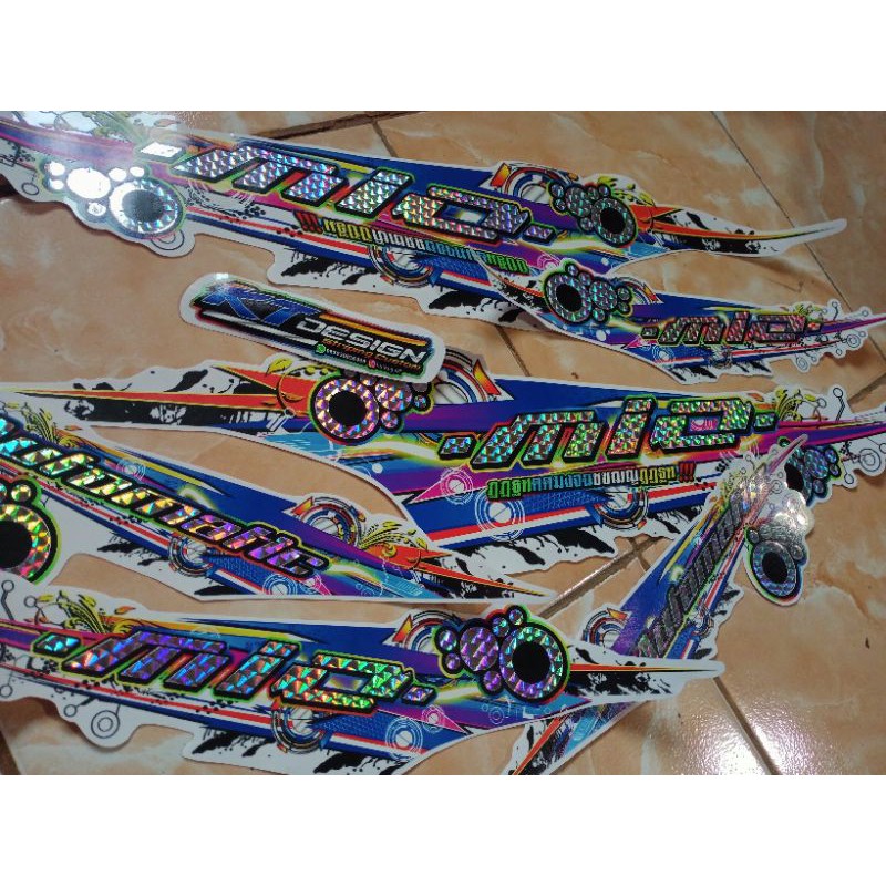 Jual STRIPING MIO SPORTY TRANSPARAN HOLOGRAM MOTIF SISIK | Shopee Indonesia