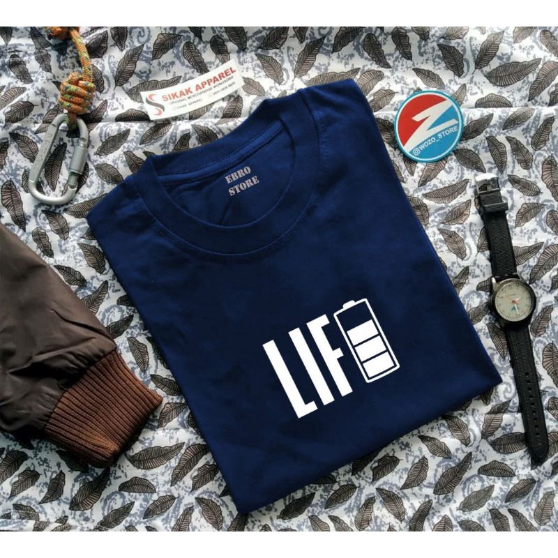 Jual TSHIRT DISTRO PRIA KEREN MURAH LOGO LIFE/BAJU PRIA DAN WANITA ...