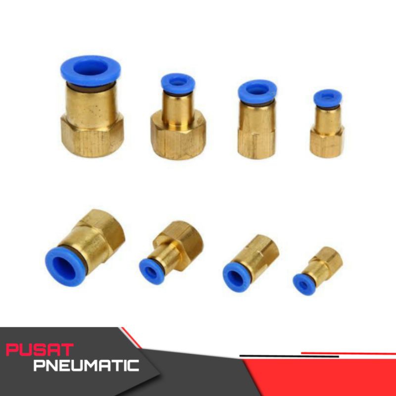 FITTING LURUS FEMALE PNEUMATIC SELANG 6MM DRAT 1/8" | Shopee Indonesia