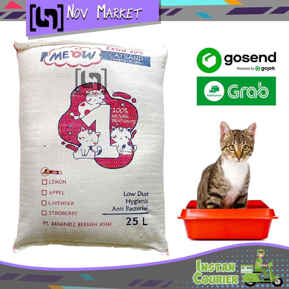 Jual MEOW 25L Pasir Kucing Wangi dan Gumpal (Pengiriman Khusus INSTAN ...