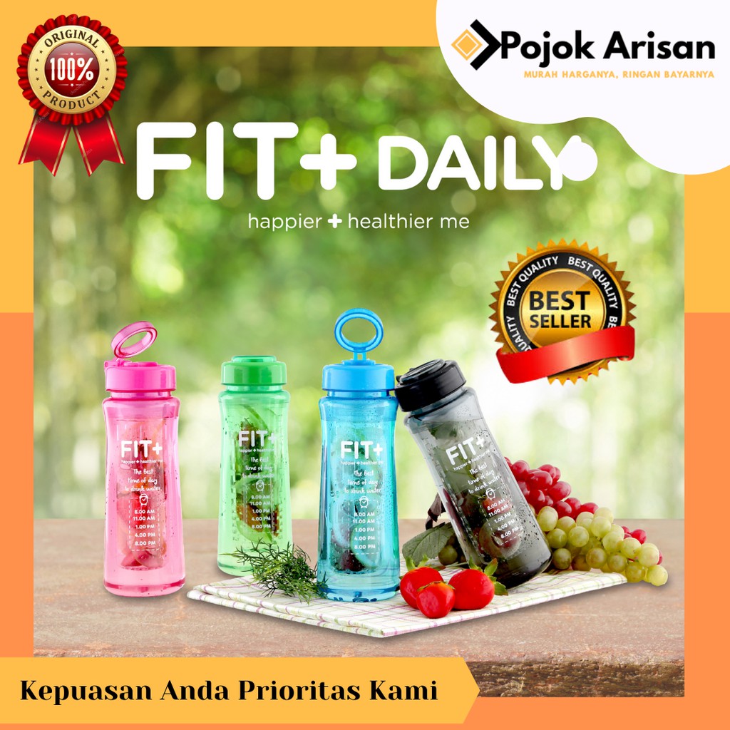 Jual Botol Minum Infus Water Fit+ Daily 700ml | Shopee Indonesia