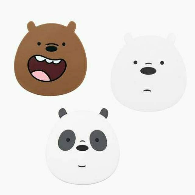 Jual Tatakan Gelas We Bare Bear | Miniso We Bare Bear Coaster | Shopee ...
