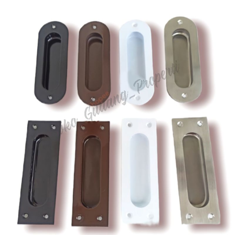 Jual Handle Tanam Pintu Geser Plat Tebal Panjang 12cm dan 15cm/Handle ...