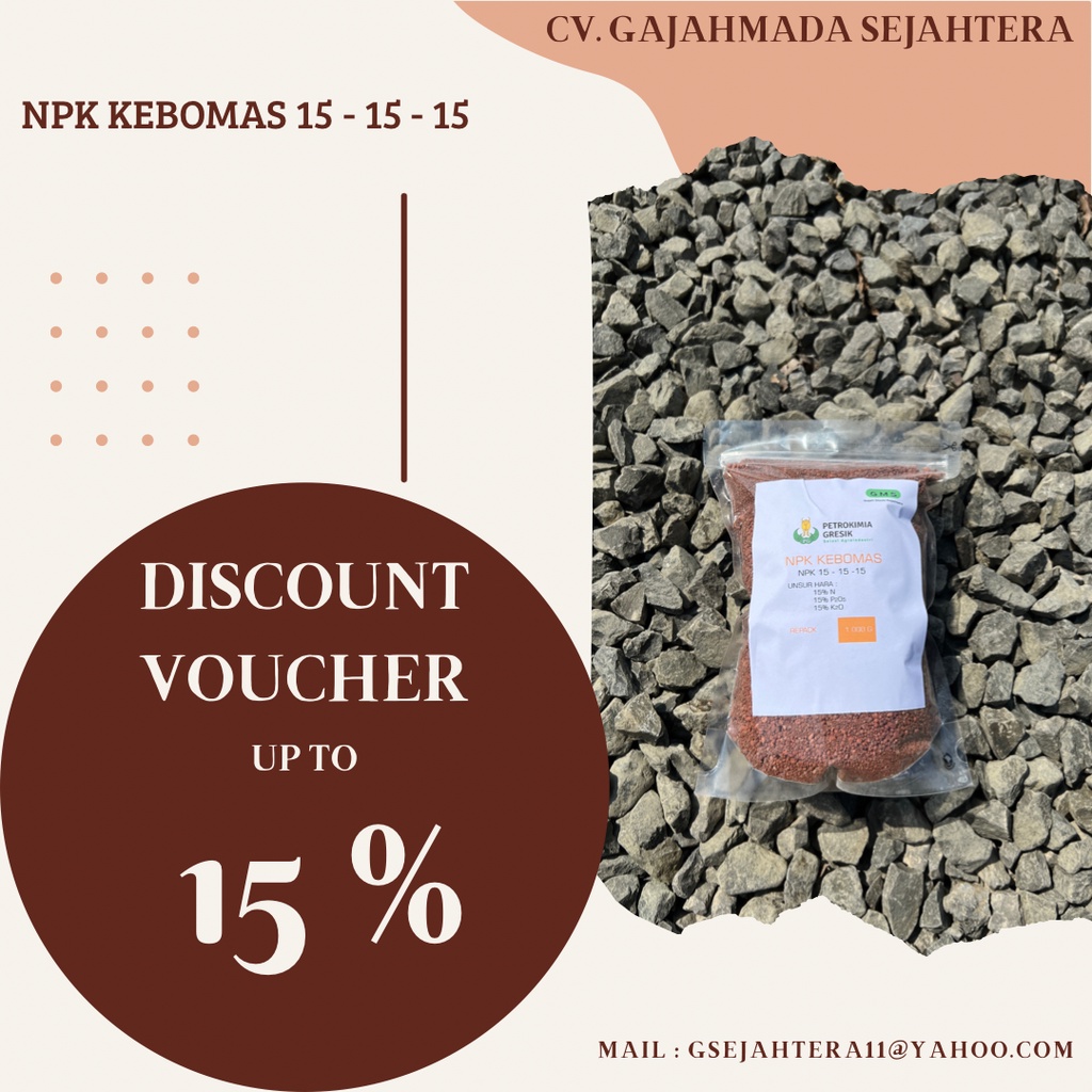 Jual Pupuk NPK KEBOMAS 15-15-15 PETRO REPACK 1KG | Shopee Indonesia