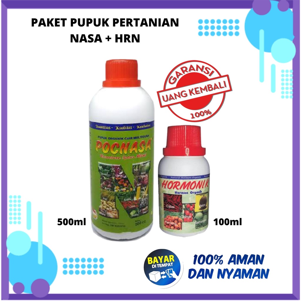 Jual PUPUK ORGANIK NASA / PAKET PUPUK NASA / POC 50ml / HARMONIK 1OOml ...