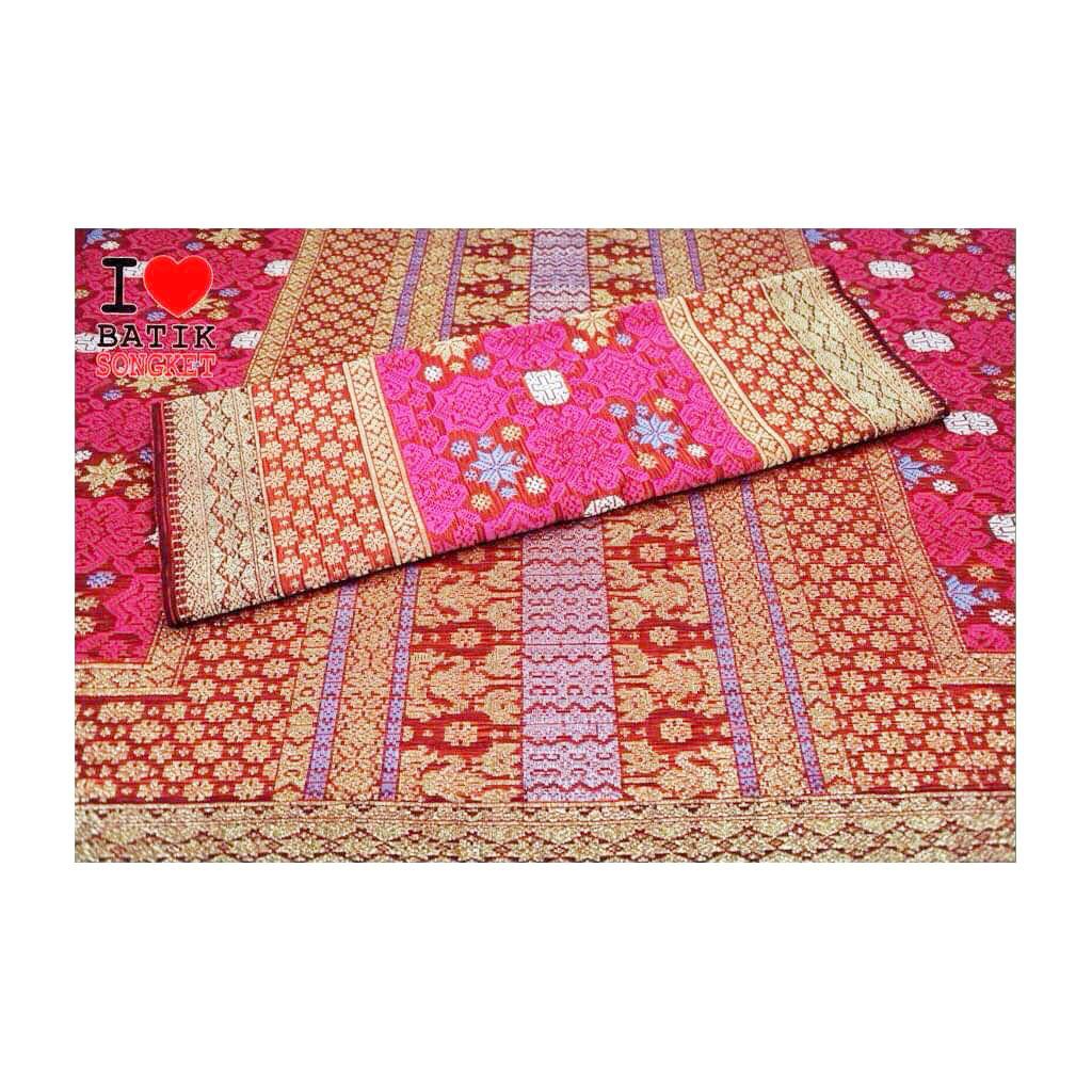 Jual SONGKET BUNGO CINO MOTIF 6 PALEMBANG BATAK MEDAN BUNGA CINA MELAYU ...