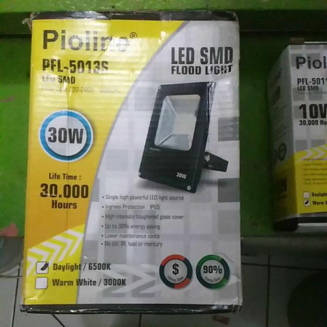 LAMPU SOROT LED 30 W TEMBAK / LED SOROT TAMAN / LED FLOOD LIGHT PUTIH / KUNING 30W INDOOR ...