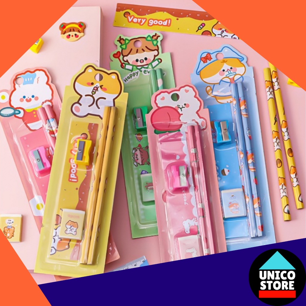 Jual PAKET ALAT TULIS 5 IN 1 / ALAT TULIS SET 5 IN 1 / STATIONERY SET ...