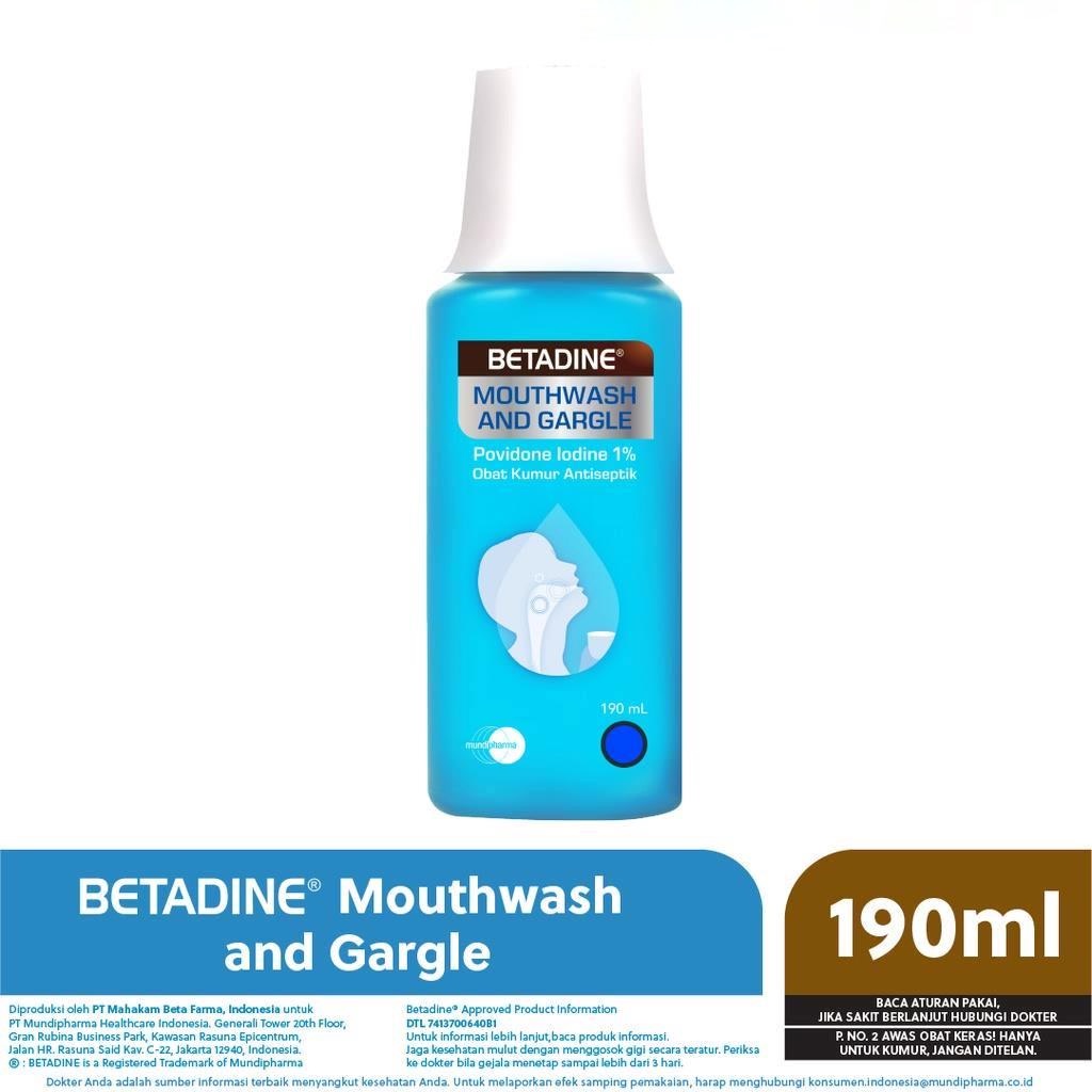 Jual BETADINE Mouthwash & Gargle 190mL - Obat Kumur Antiseptik | Shopee Indonesia