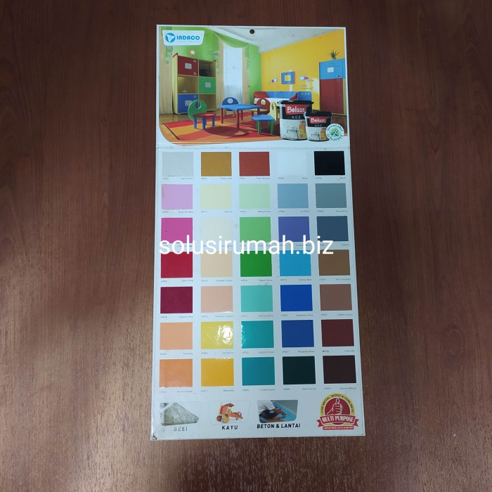 Jual KATALOG CAT INDACO BELAZO AGE MULTI PURPOSE WARNA KARTU COLOR CARD ...