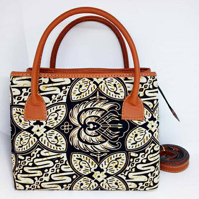 Jual Tas Batik Abstrak Putih handle vinil (MOTIF SESUAI GAMBAR ...