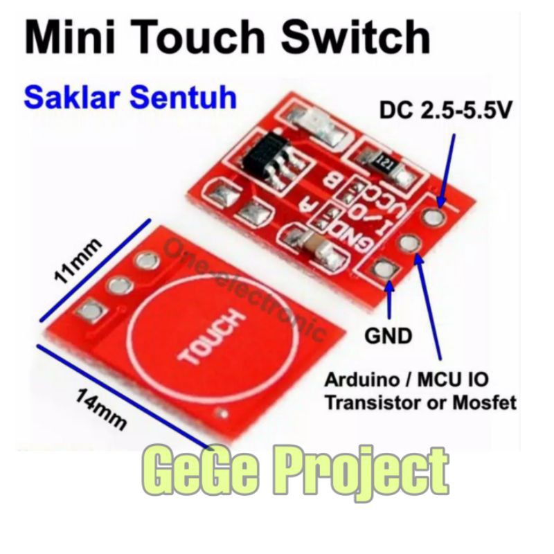Jual Saklar Sentuh Touch Sensor Capacitive TTP223 Switch Arduino ...
