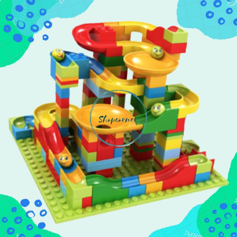 Jual Mainan Anak DIY Menyusun Balok Blocks Marble Run 168pc | Shopee ...