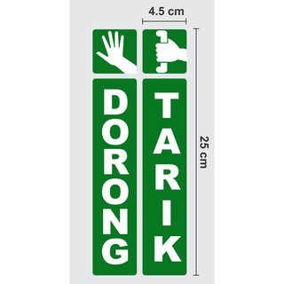 Jual Stiker Cutting Sticker Pintu : TARIK - DORONG / PULL - PUSH ...