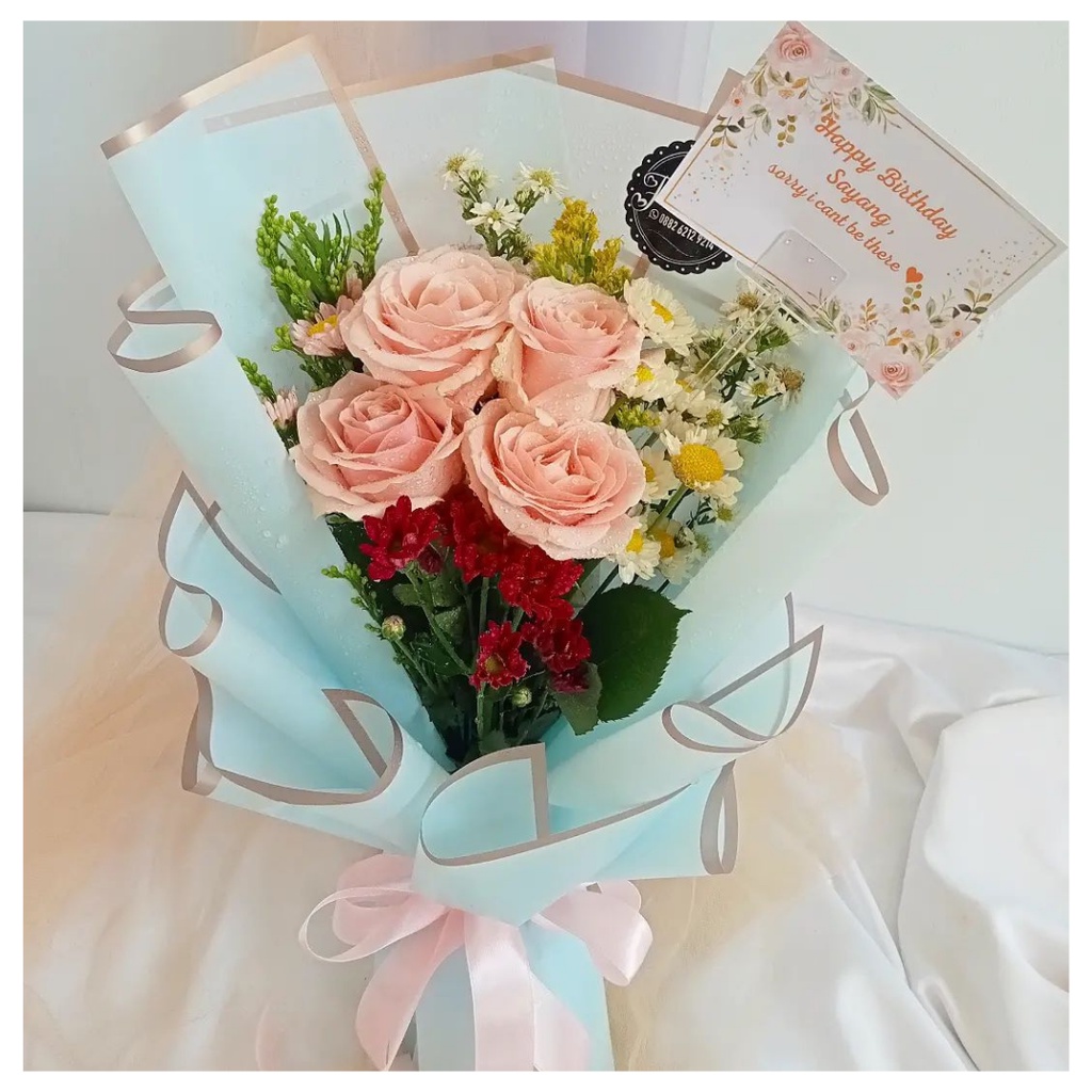 Jual buket bunga mawar medan bucket wisuda kado ulang tahun murah | Shopee Indonesia