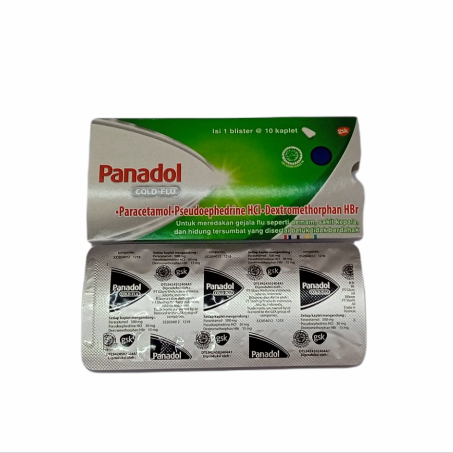 Jual PANADOL HIJAU COLD FLU 1STRIP @10 TABLET | Shopee Indonesia