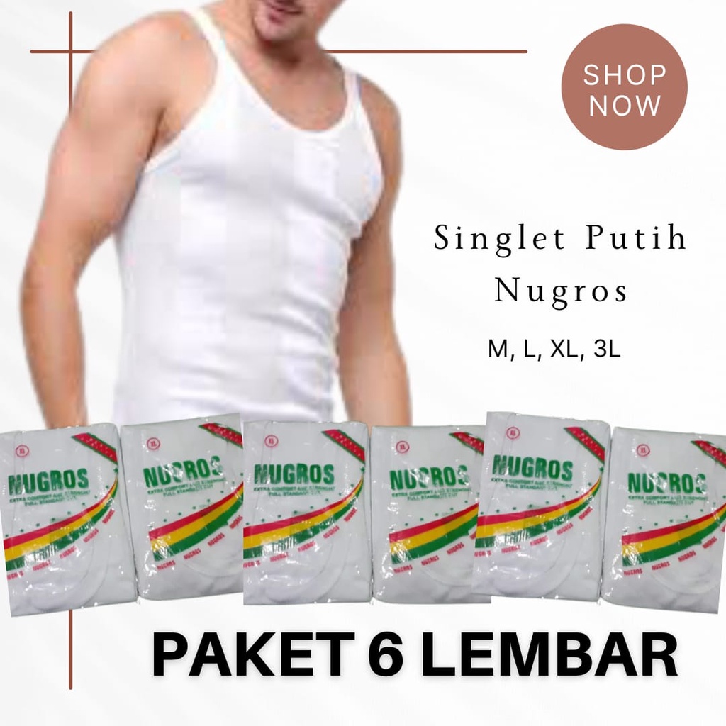 Jual 6 LEMBAR KAOS DALAM PRIA DEWASA DAN REMAJA - 6 SINGLET PUTIH ... Jual 6 LEMBAR KAOS DALAM PRIA DEWASA DAN REMAJA - 6 SINGLET PUTIH ...