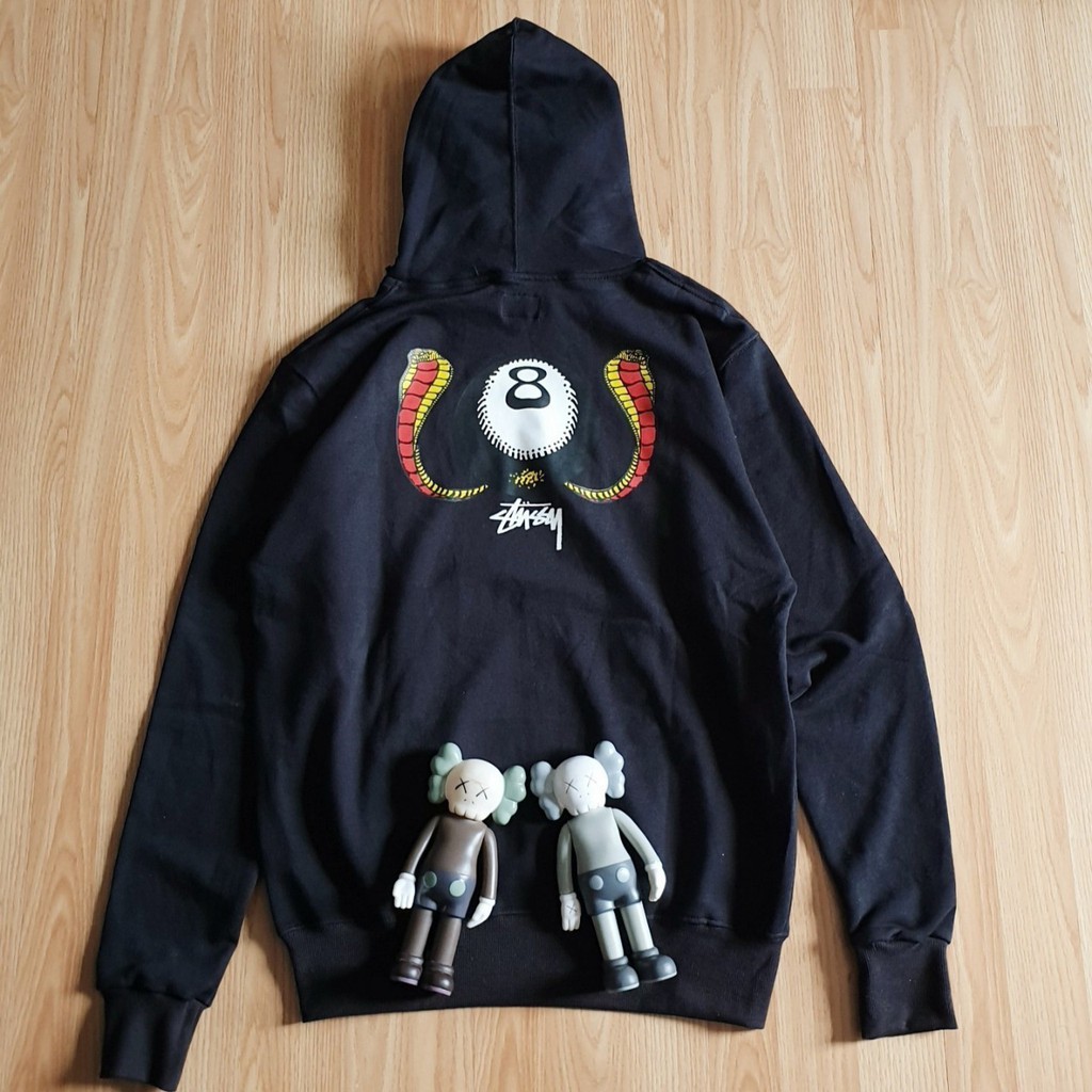 Jual NOMDC HOODIE STUSSY EIGHT BALL 8 BALL PRINTED LOGO BASIC FONT TEXT PREMIUM | Shopee Indonesia