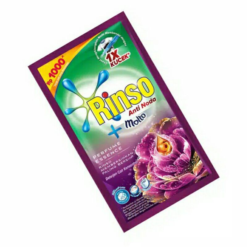 Jual Rinso Sachet Anti Noda + Molto Parfum Essence Cair 40mL x 12 ...