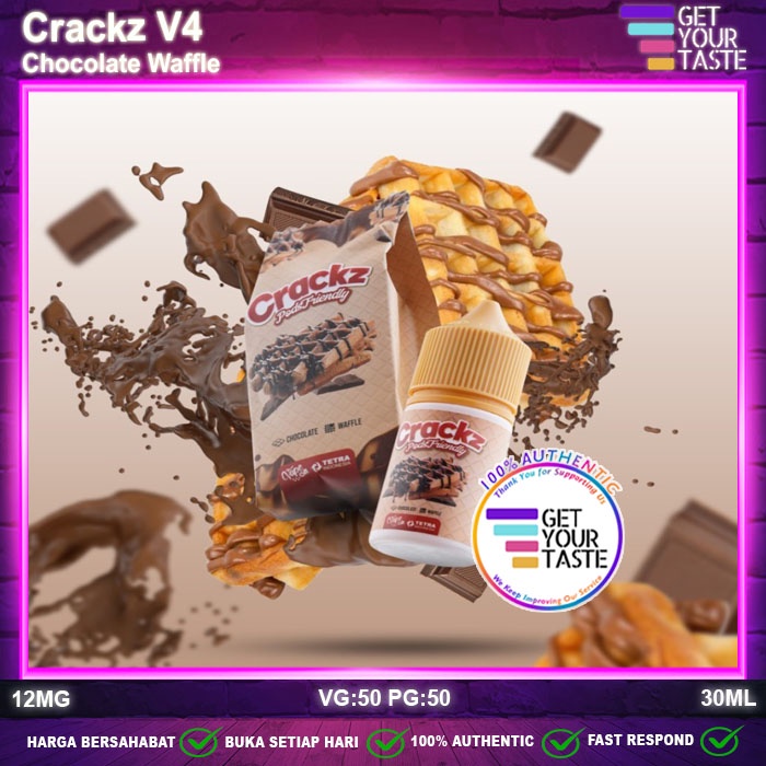 Jual Liquid Crackz V4 Chocolate Waffle Pods Friendly 30ML by Tetra x ...